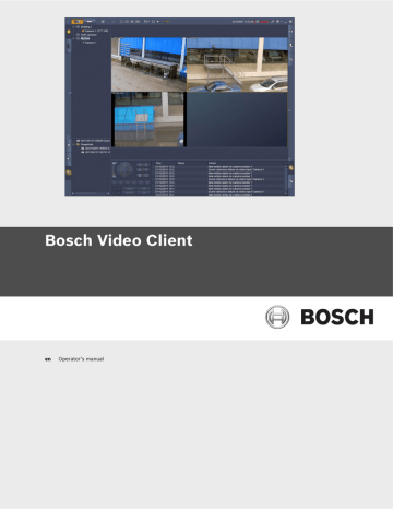 Bosch Video Client Operator's manual | Manualzz