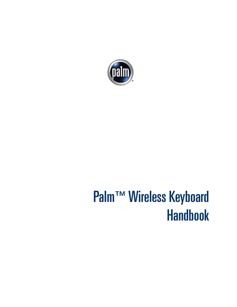 Palm Wireless keyboard Handbook | Manualzz