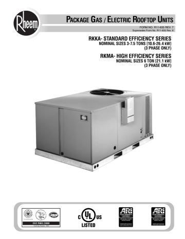 Rheem RKKA-A048CM13E RKKA Series California Energy Commission ...