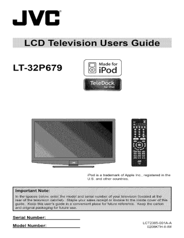 JVC LCD TV LT-32P679 User Guide | Manualzz