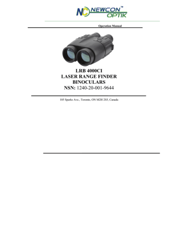 Newcon Optik LRB 4000CI Operation Manual | Manualzz