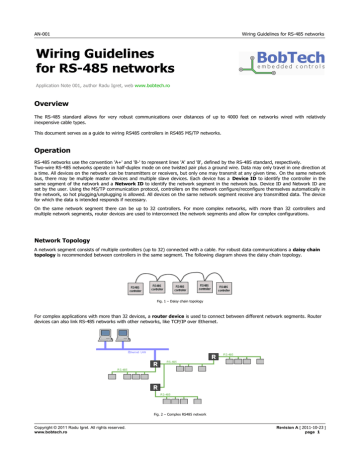 RS-485 network Application Note | Manualzz