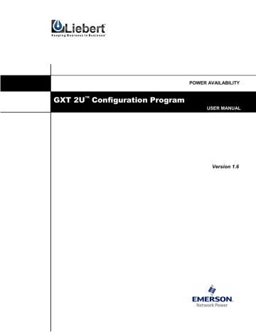 Liebert GXT 2U User Manual | Manualzz