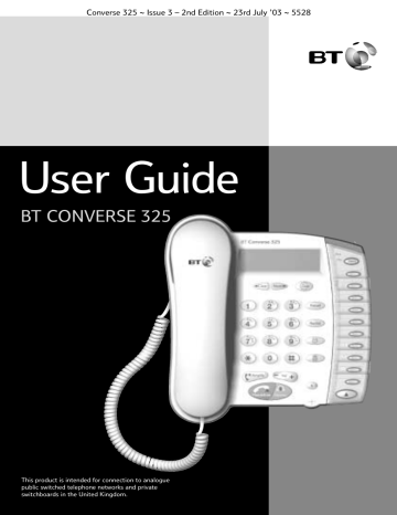 BT Converse 325 User Guide | Manualzz