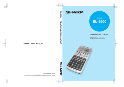 Sharp EL-9900 - Operation manual, User manual | manualzz.com