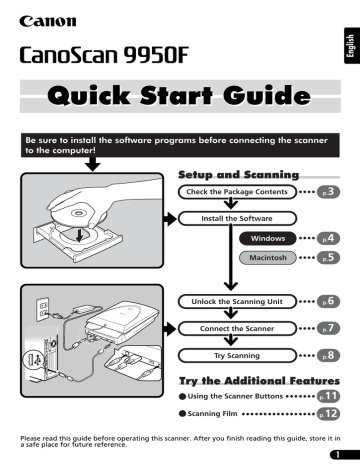 Canon CanoScan 9950F User manual | Manualzz