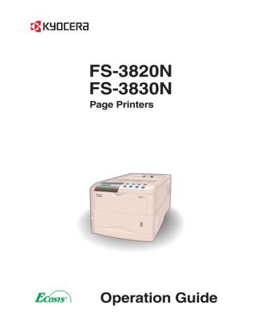 KYOCERA DISCOVER FS-3830N Operation Manual | Manualzz