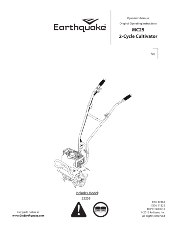 Earthquake Cultivator MC25 22255 Operator's Manual | Manualzz