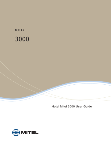Mitel 3000 Hotel User Guide | Manualzz