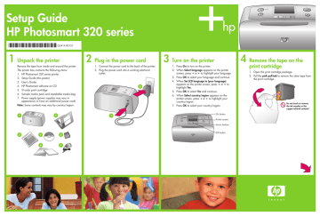 HP Photosmart 320 Printer series Setup guide | Manualzz