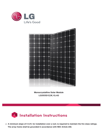 LG SOLAR Installation instructions | Manualzz