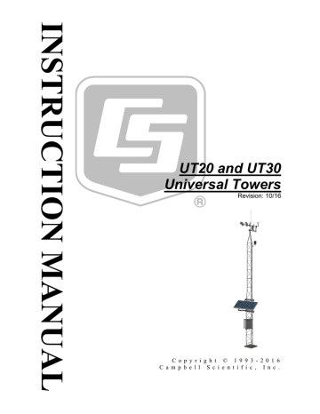 Weather Tower UT20, UT30 Instruction Manual | Manualzz