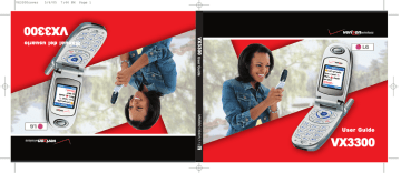 LG VX VX3300 Verizon Wireless User guide | Manualzz