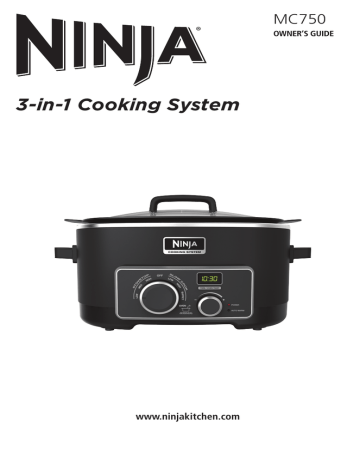 Ninja Cooking System MC750 Owners Guide | Manualzz