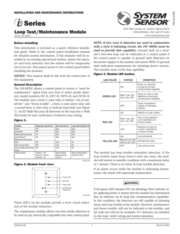 System Sensor 2W-MOD2 Product manual | Manualzz