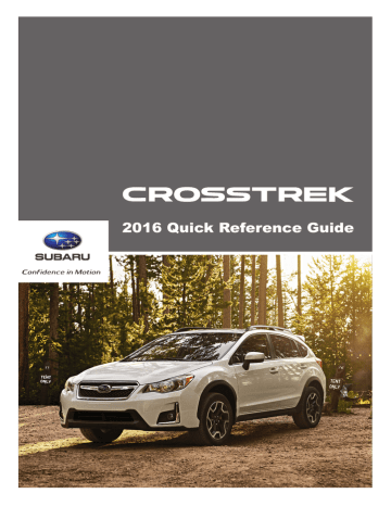 Subaru Crosstrek 2016 Quick Reference Guide | Manualzz
