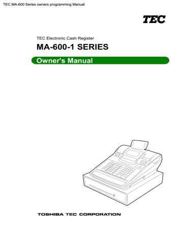 TEC MA-600-1 SERIES Owner's Manual | Manualzz