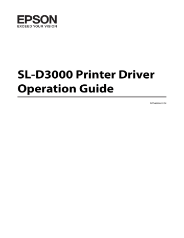 EPSON SL-D3000 Printer Driver Operation Guide - Download | Manualzz