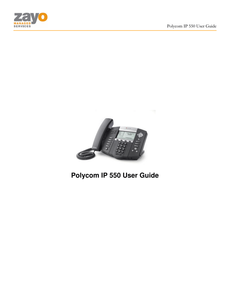 Polycom soundpoint ip 550 User manual | Manualzz