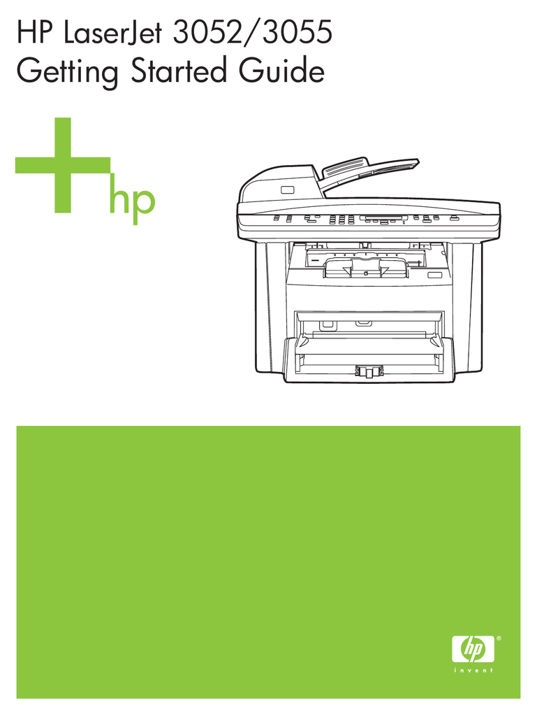HP LASERJET 3052 ALL-IN-ONE PRINTER Getting Started Guide | Manualzz