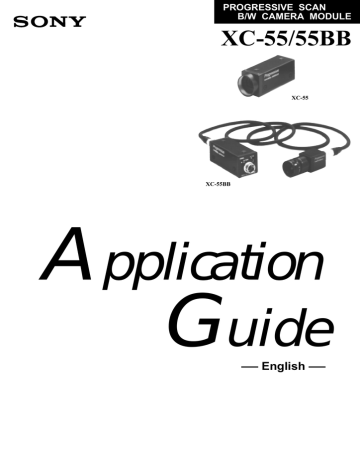Sony XC-55/55BB Black and White Camera Module Application Guide | Manualzz