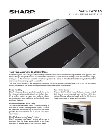 Sharp SMD2470ASY 1.2-cu ft Microwave Drawer Dimensions Guide | Manualzz