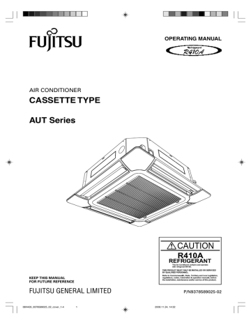 FUJITSU cassette air conditioner AUT Operating Manual | Manualzz