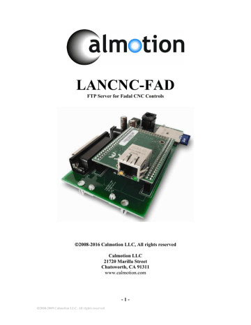 Calmotion LANCNC-FAD User Manual | Manualzz