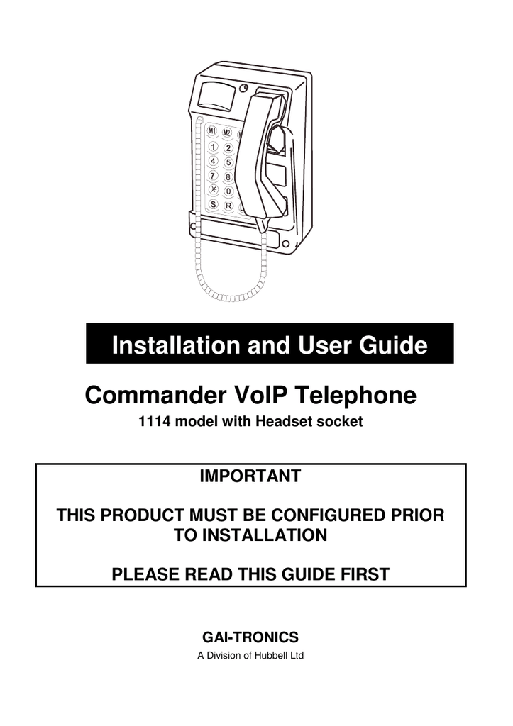 GAI-Tronics Commander VoIP User Guide | Manualzz