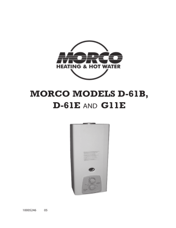 Morco G11E Technical information | Manualzz
