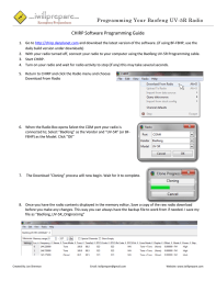 Baofeng UV-5R - User manual, User Guide, Owner's manual