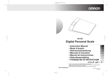 OMRON Digital Personal Scale HN-283 Instruction Manual | Manualzz