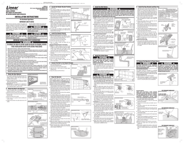 Linear LDCO800 Installation manual | Manualzz