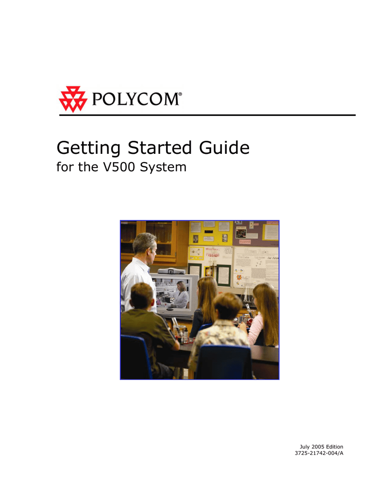 Polycom V500 Getting Started Manual | Manualzz