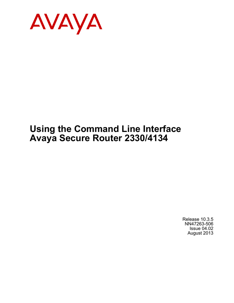 using-the-command-line-interface-avaya-secure-manualzz