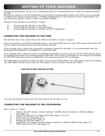 DStv Dual View Decoder User Manual | Manualzz