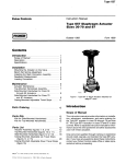 Fisher 667 Instruction Manual - Control Valve Actuator | Manualzz