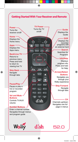 Dish Network WALLY User manual | Manualzz