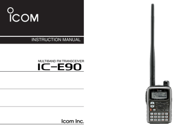 Icom IC-E90 Instruction Manual | Manualzz