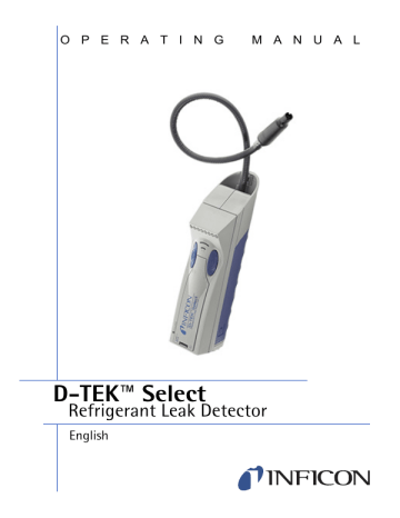Inficon D-TEK® Select Refrigerant Leak Detector User Guide | Manualzz