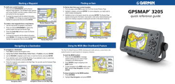 Garmin GPSMAP 3205 Quick Reference Guide | Manualzz