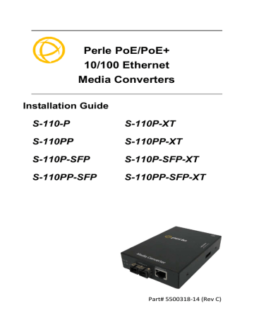 Perle S-110P Fiber Media Converter Installation guide | Manualzz