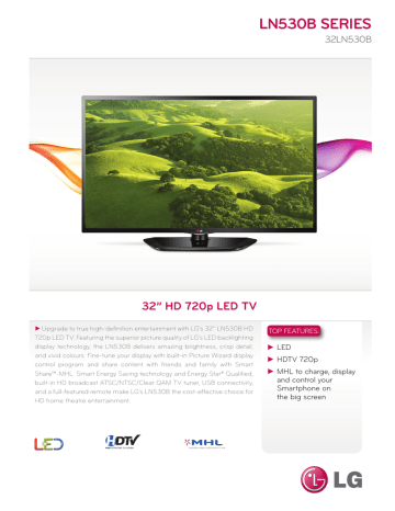 LG 32LN530B Specification | Manualzz