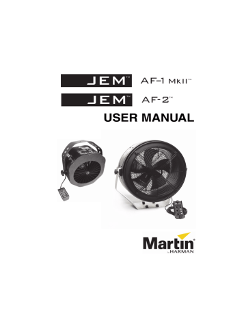 Martin JEM AF-1 MkII User manual | Manualzz