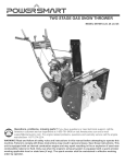 Power Smart DB7651-24 Snow Thrower Instruction Manual | Manualzz