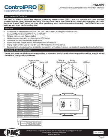 PAC SWI-CP2 | Manualzz