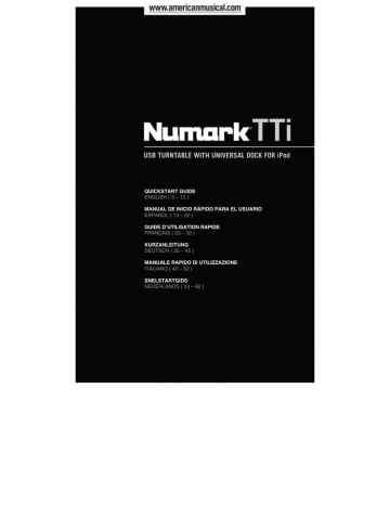 Numark TTi Quick Start Guide | Manualzz