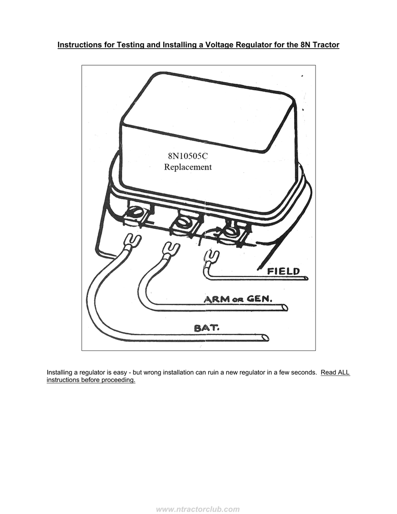 Tractor Voltage Regulator Wiring Diagram