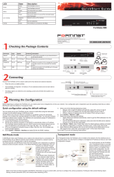 Fortinet FortiGate-50A - installation Guide, Quick start Guide ...