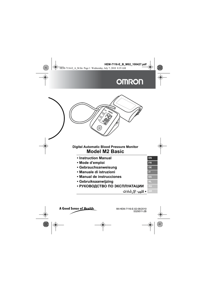 OMRON Healthcare OMRON Tensiomètre de bras M2 User Manual | Manualzz